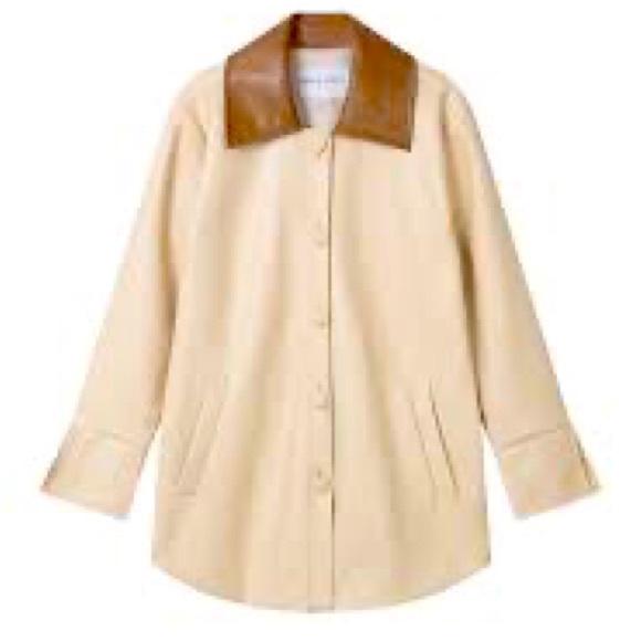 Petite Studio | Jackets & Coats | Petite Studio Sienna Vegan Leather Jacket Cream | Poshmark